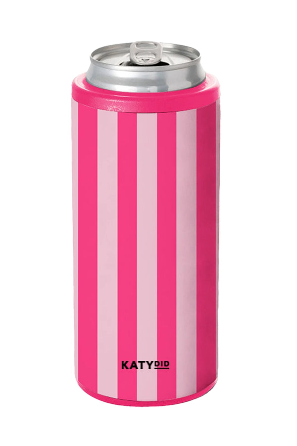 Pink Two-Toned Striped Wholesale Drink Koozie | Katydid Wholesale