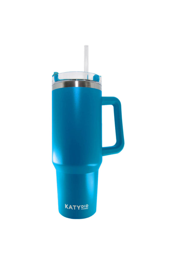 Blue Insulated Tumbler Cup with Handle | Katydid Wholesale