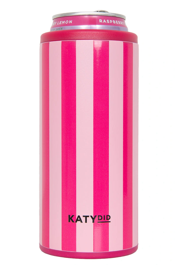 Pink Two-Toned Striped Wholesale Drink Koozie | Katydid Wholesale