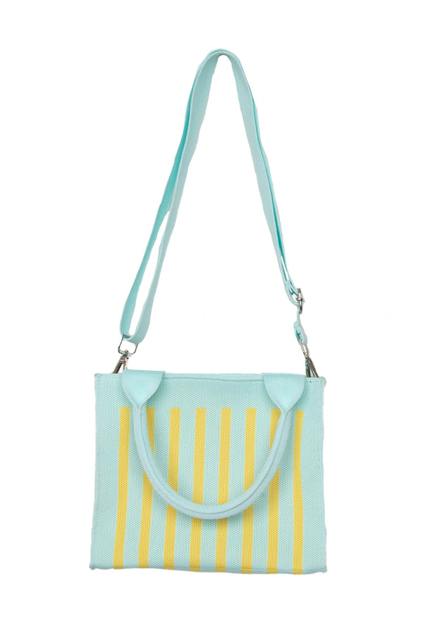 Mint Striped Wholesale Canvas Mini Tote | Wholesale Handbags | Katydid ...