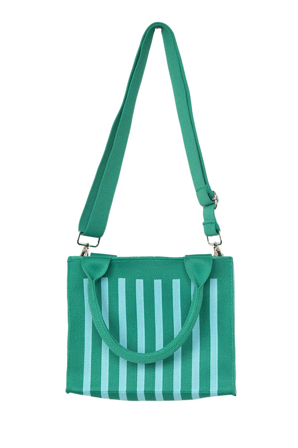 Green Striped Canvas Tote | Wholesale Handbags | Katydid Wholesale