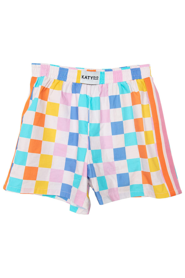 Multicolored Checker Wholesale Boxers Female