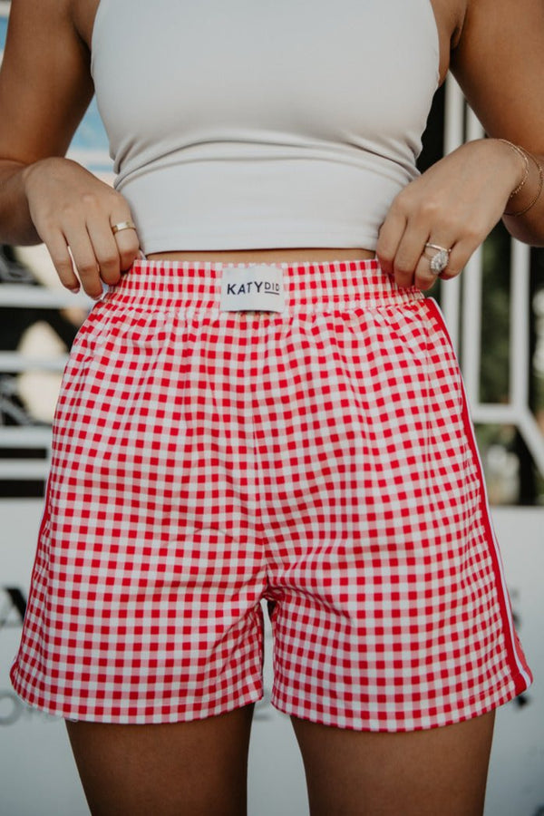 Red Plaid Wholesale Boxers with Patterns
