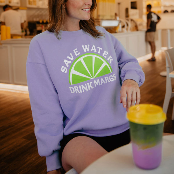 Save Water Drink Margs Wholesale Crew Sweatshirt