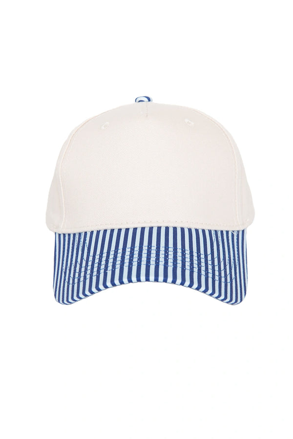 Lt. Blue & Navy Striped Blank Wholesale Hat | $50 Order Min | Katydid ...
