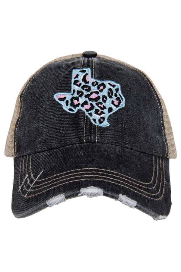 Wholesale Texas Hats | Blue Leopard Print Pattern | Katydid Wholesale