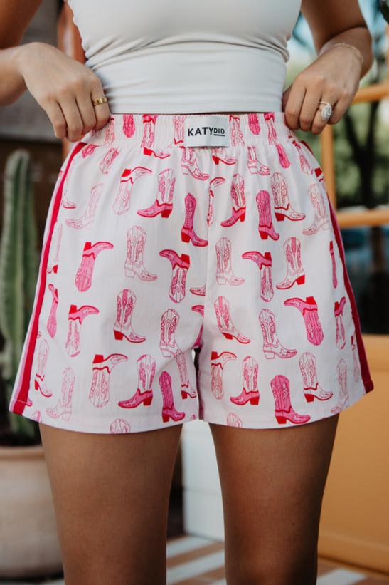 Light Pink Western Boots Wholesale Boxer Shorts Women