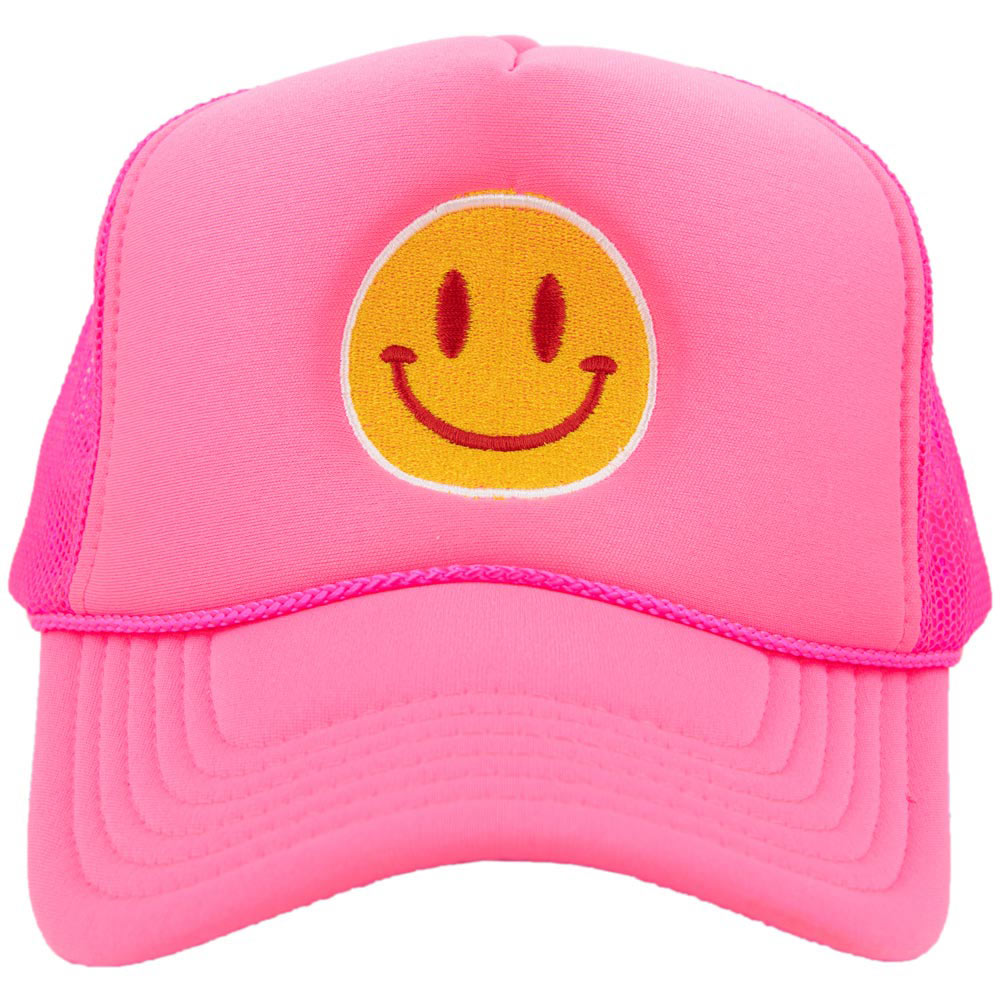 Red/Yellow Happy Face Foam Trucker Hat